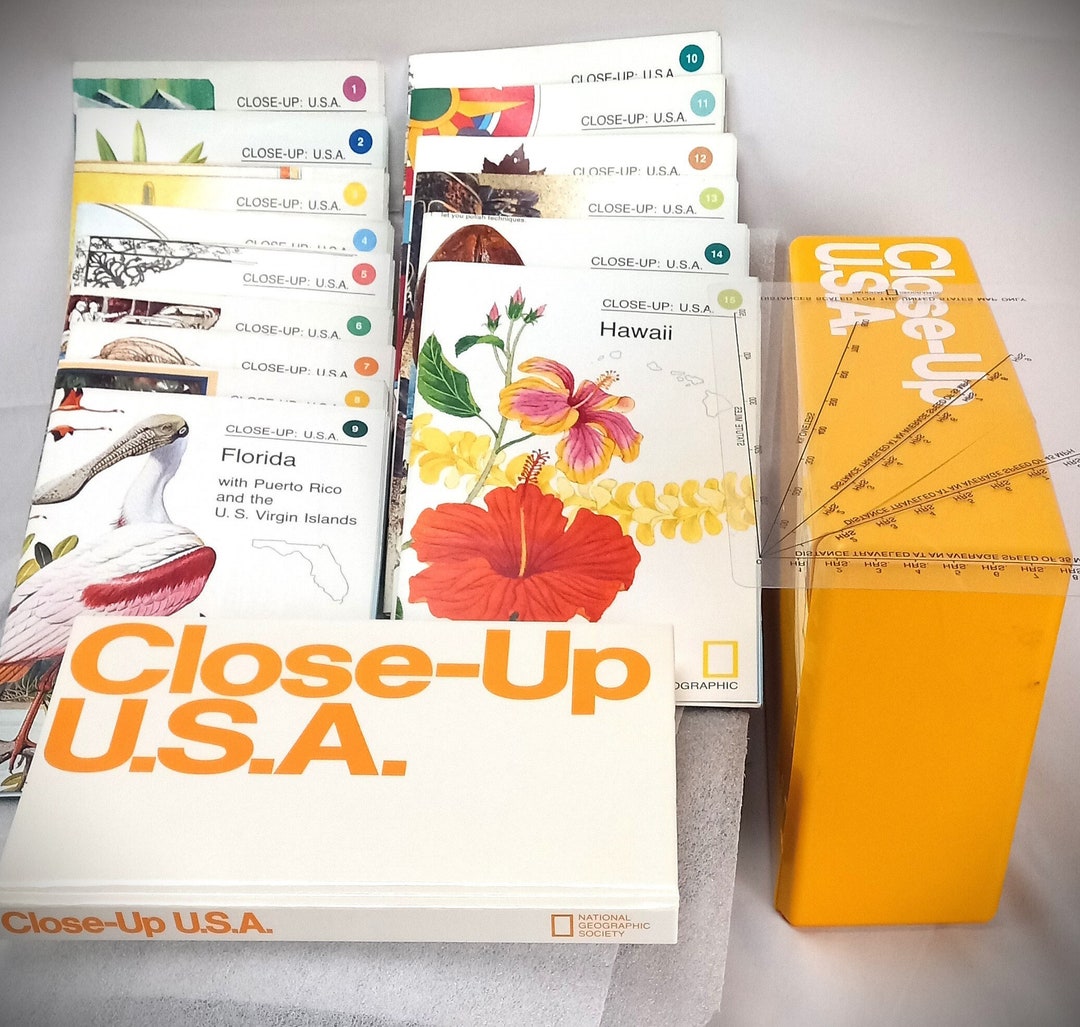 Close-up USA National Geographic Complete State Maps Set Very Good ...