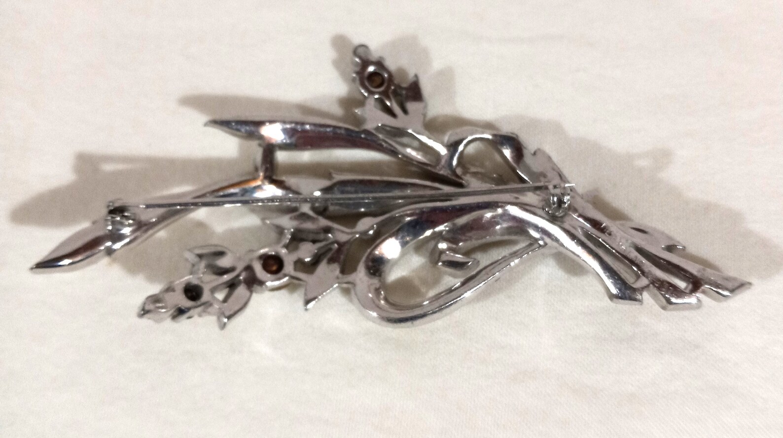 Vintage Signed Trifari, Alfred Spaney Large Rhinestone Brooch Pat ...
