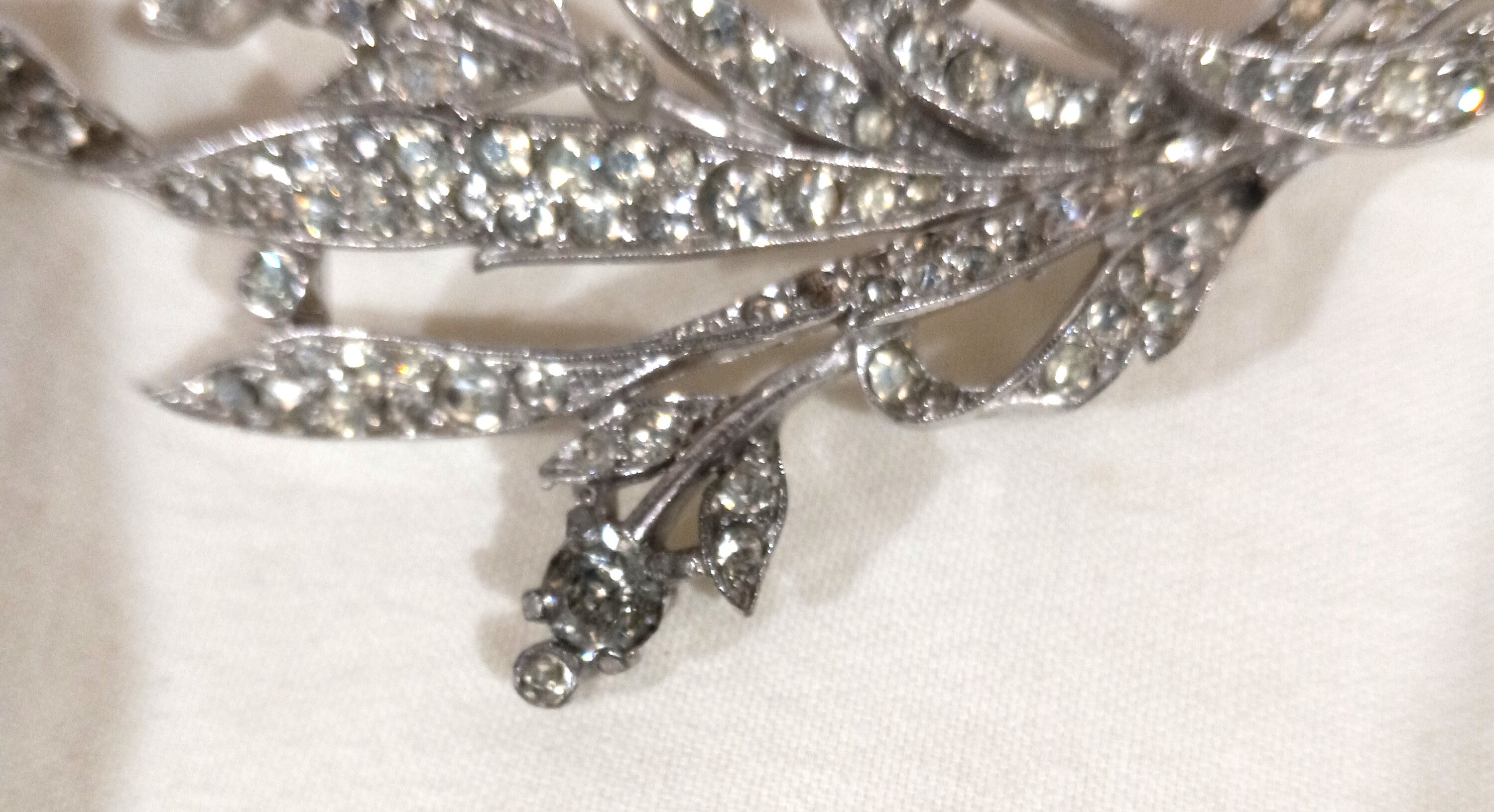 Vintage Signed Trifari, Alfred Spaney Large Rhinestone Brooch Pat ...