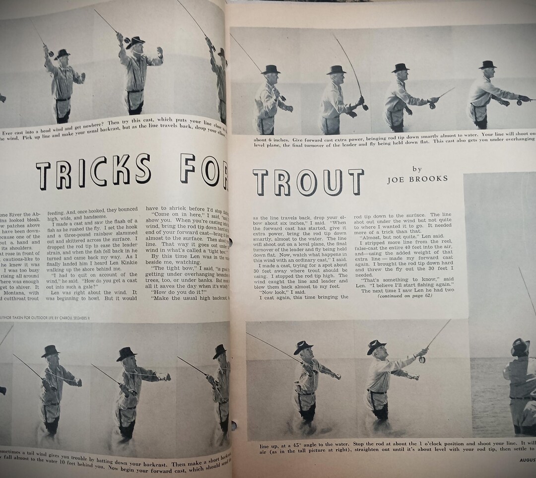 Vintage 1950s Fishing Ephemera Binder: Trout, Fly Fishing, Hunting - Etsy