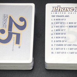 25th Anniversary Phase 10 Limited Edition Playing Card Set, Unopened ...