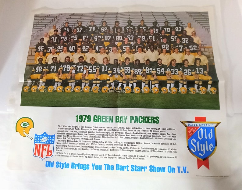 1978 & 1979 Green Bay Packers Team Posters - Etsy