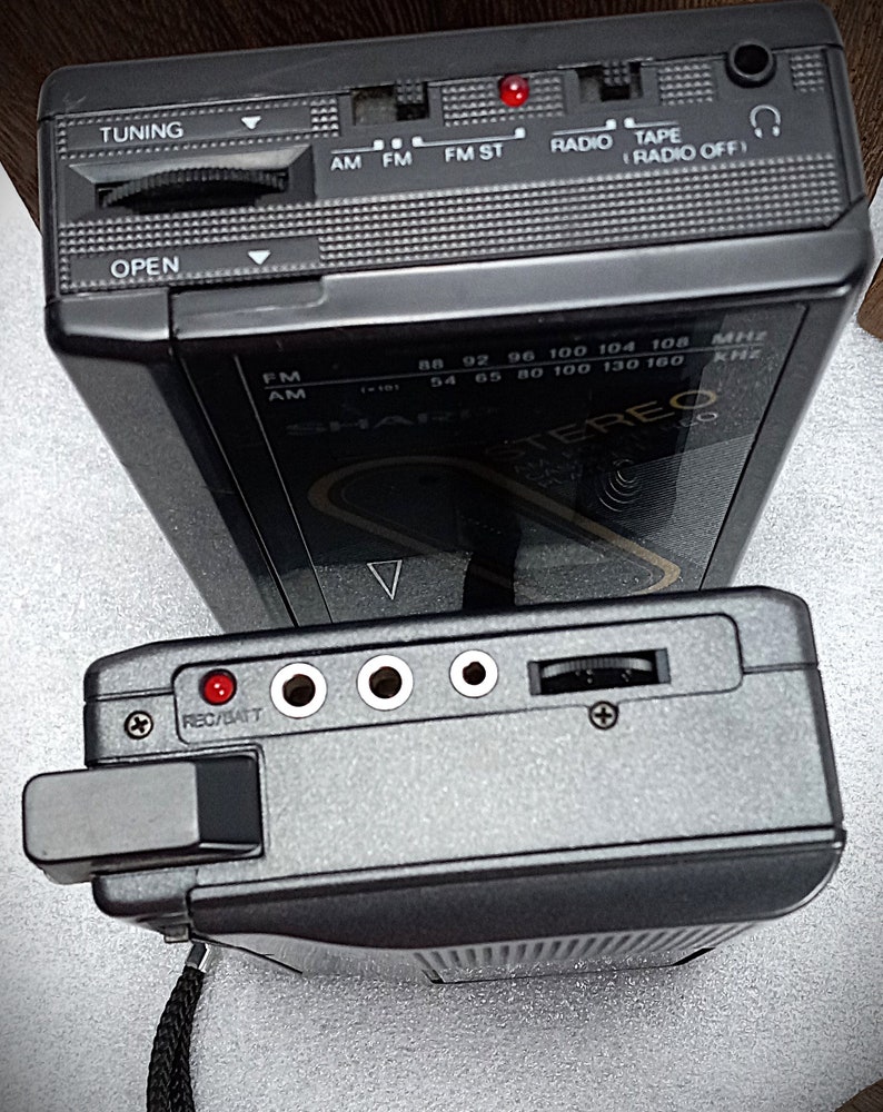 2 Vintage Walkman Radios Sharp & Realistic Brands for Parts, Do Not ...