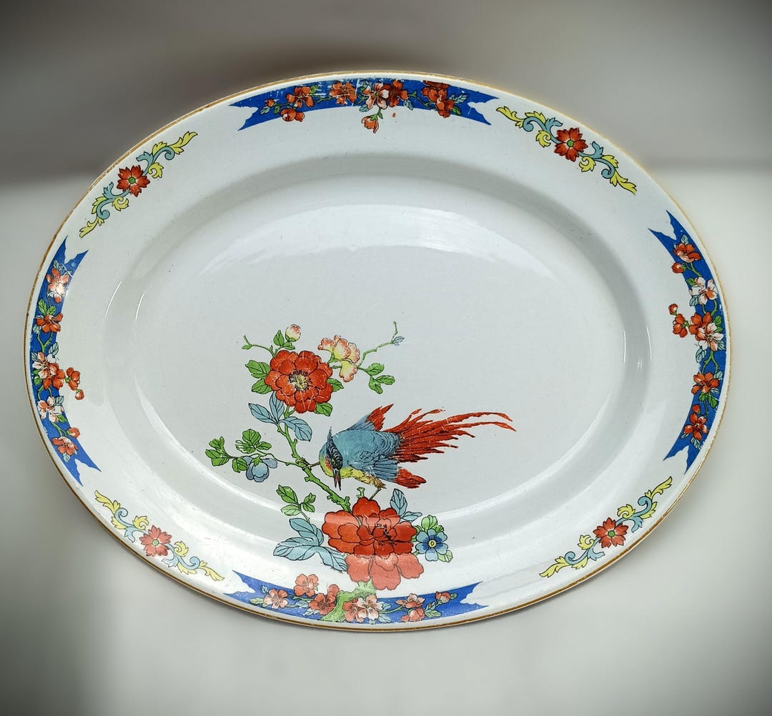 Antique Woods and Sons Bird of Paradise 11.75" Platter - Etsy