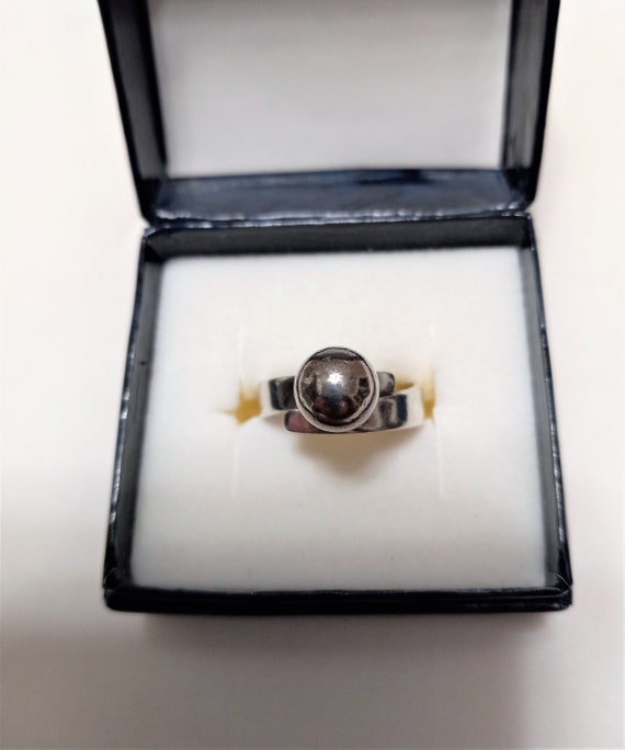 Vintage ab 925S Sterling Silver Ring Made in Norway - Gem