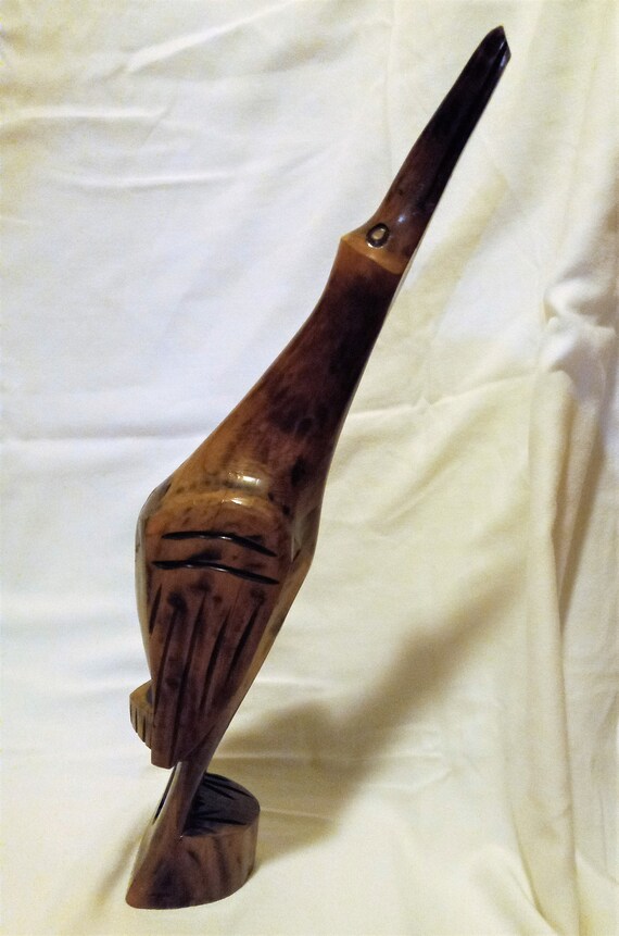 Unique Vintage Hand Carved Wood Loon - Etsy
