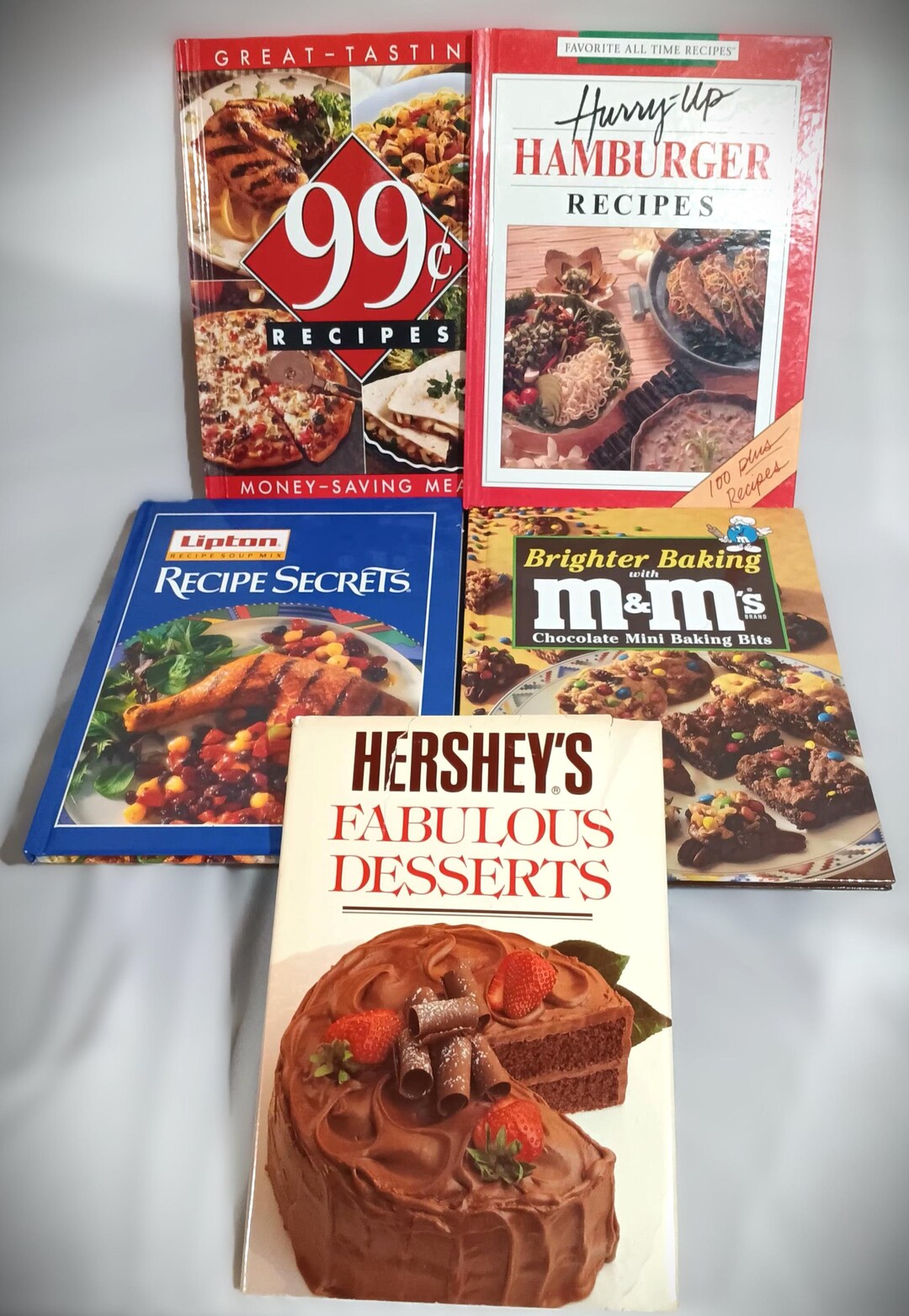 A Lot of 5 Vintage Cookbooks, 1990s Variety, Very Good Condition - Etsy