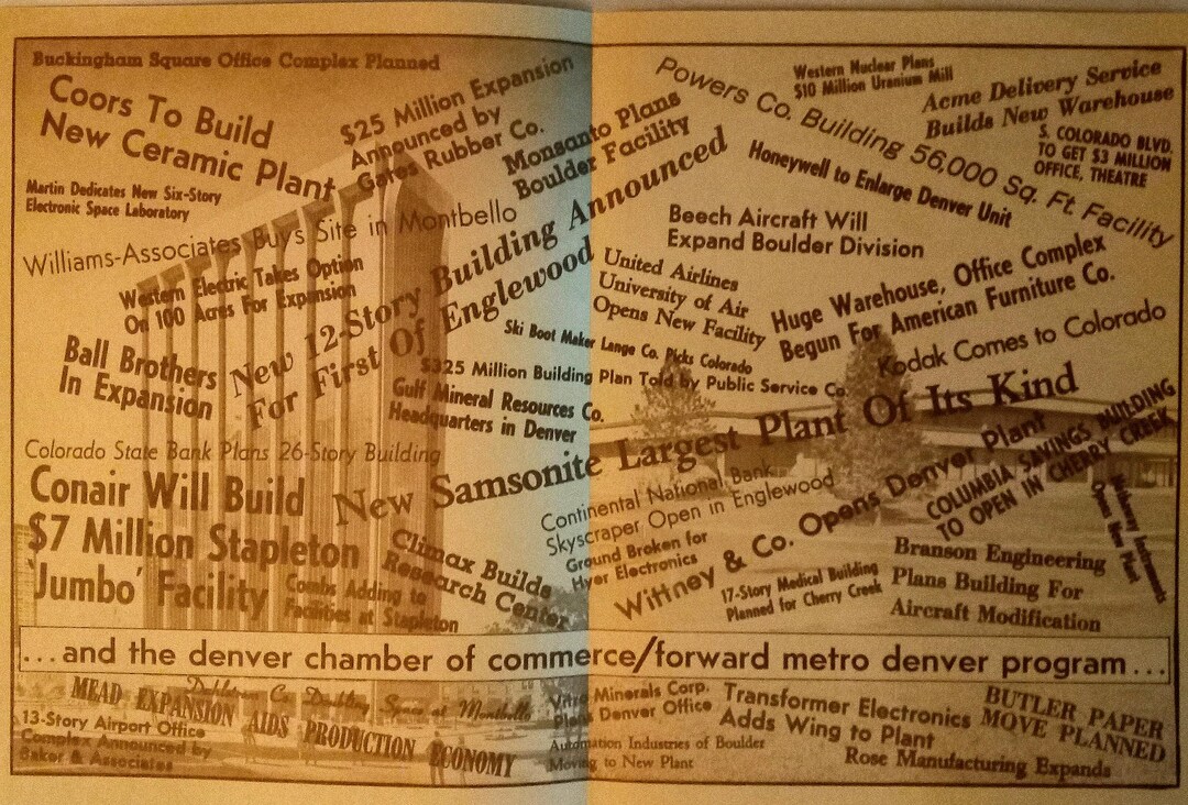 1968 Denver Industry Marketing Ephemera Set: 'forward Metro Denver' to ...
