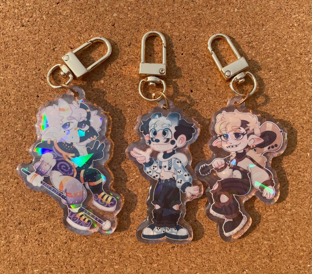Zorua Character Keychains, Hex, Mocha and Arist - Etsy