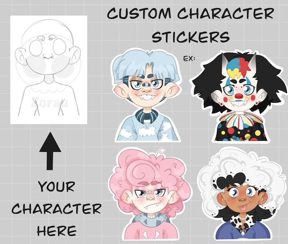 Custom character stickers! Stickers, Labels & Tags Stickers Paper etna ...