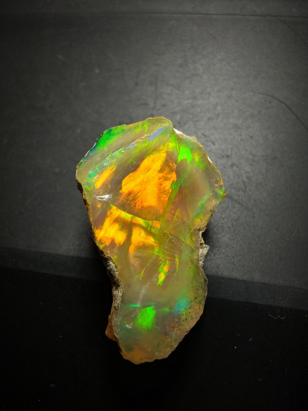10.55 Carat Ethiopian Welo Fire Opal Rough Raw Healing Opal Hydrophane ...