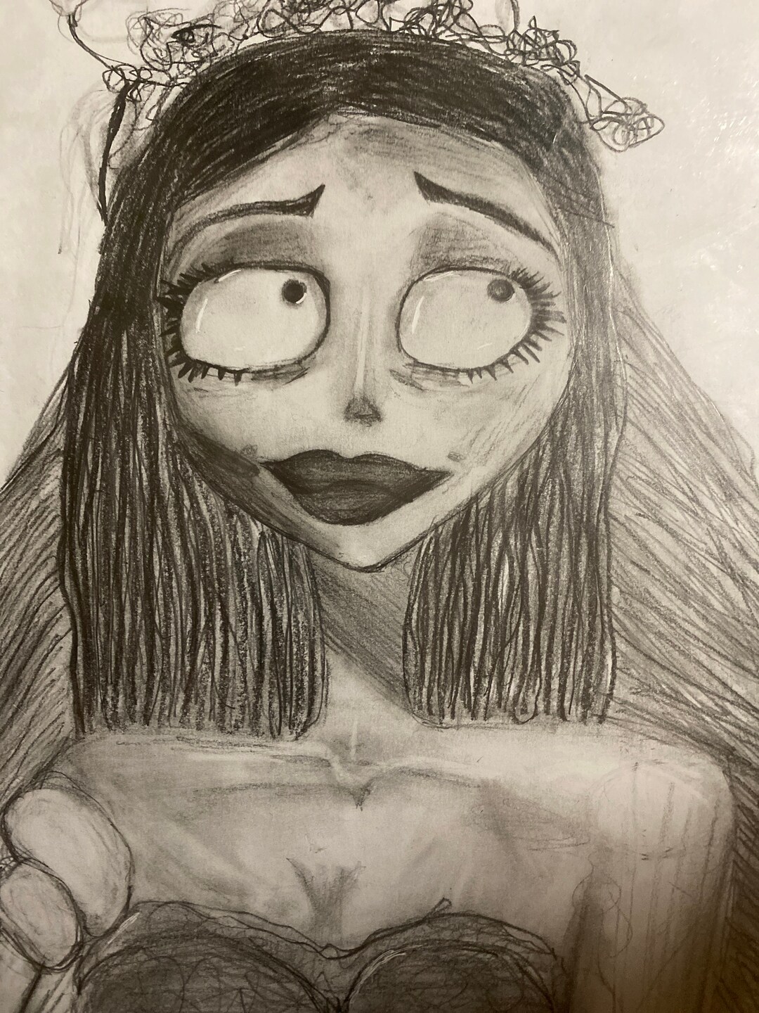 Emily Corpse Bride Pencil Art Photocopied - Etsy