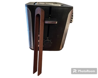 Zeawin Wooden Salad Tongs, Handmade Wood Toaster Tongs, Wooden Salad ...