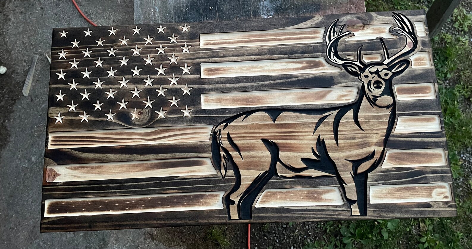 American Flag Deer Flag - Etsy