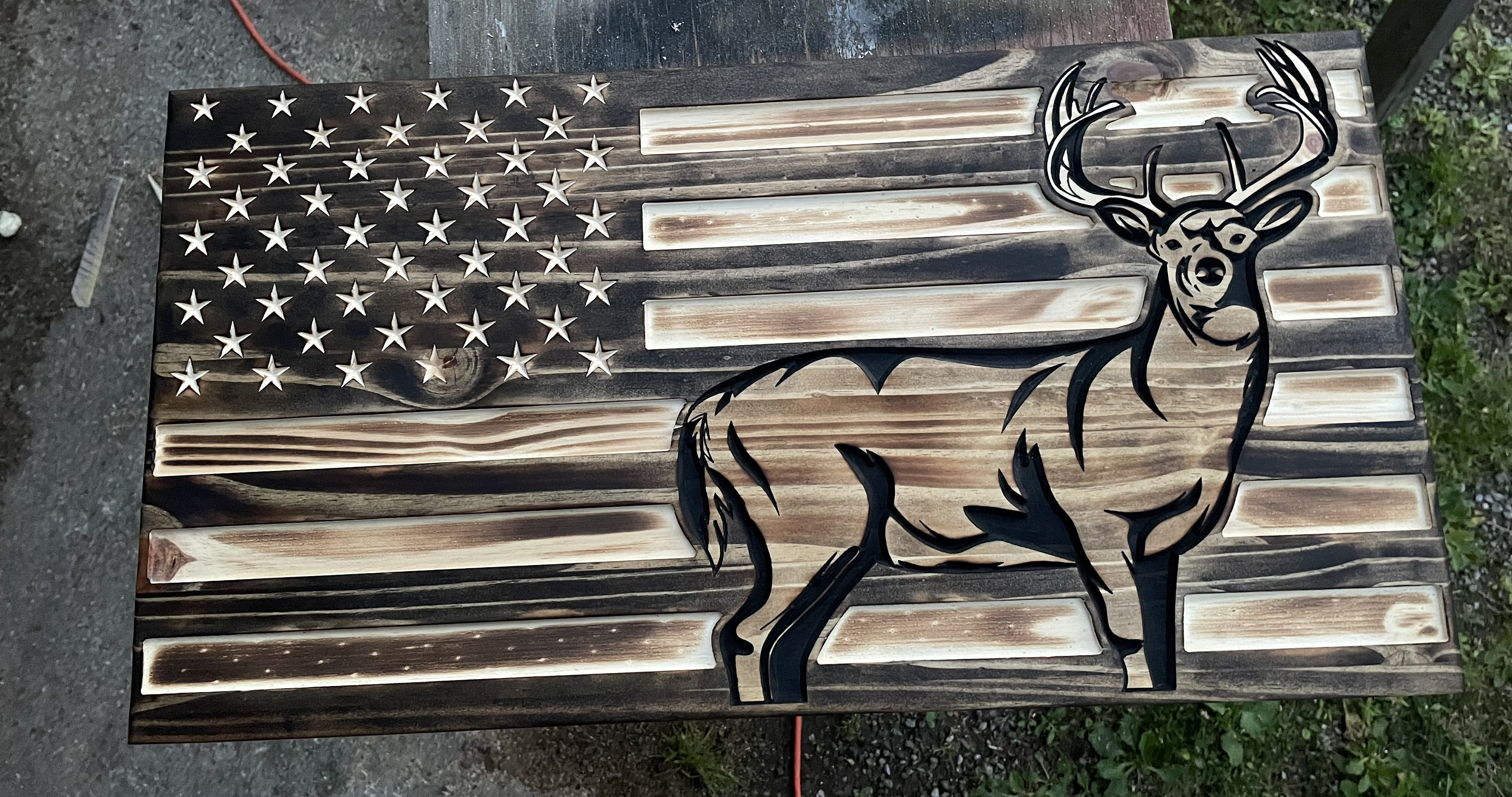 American Flag Deer Flag - Etsy