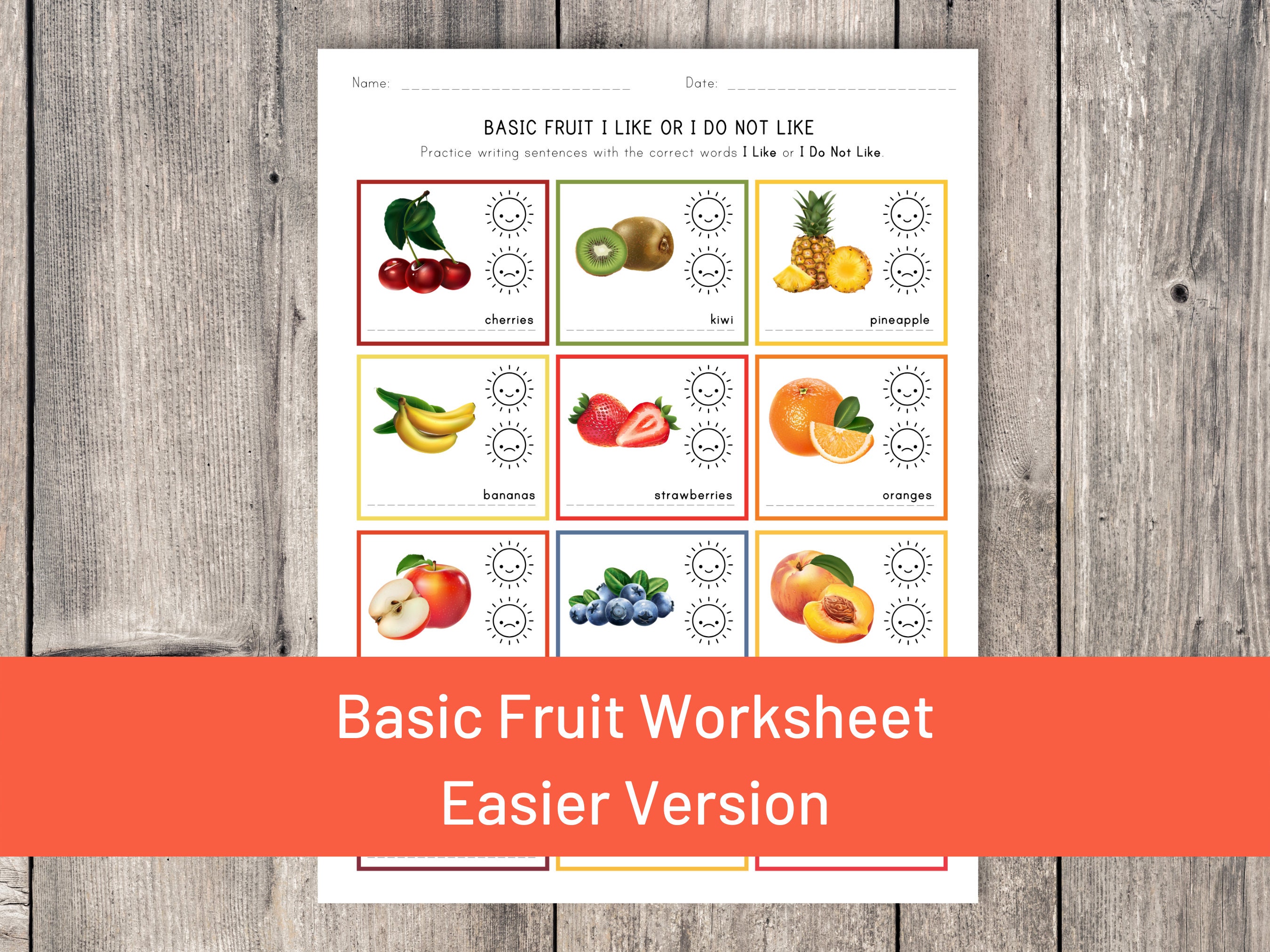 Printable Tropical and Basic Fruit Worksheets Educational Like or Do ...
