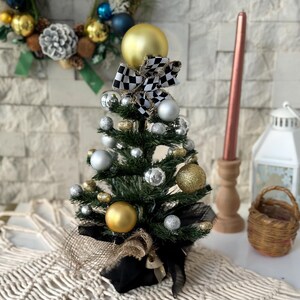 Mini Christmas Tree, Noel Pine Tree, Decorated Xmas Tree for Gift, 15 ...