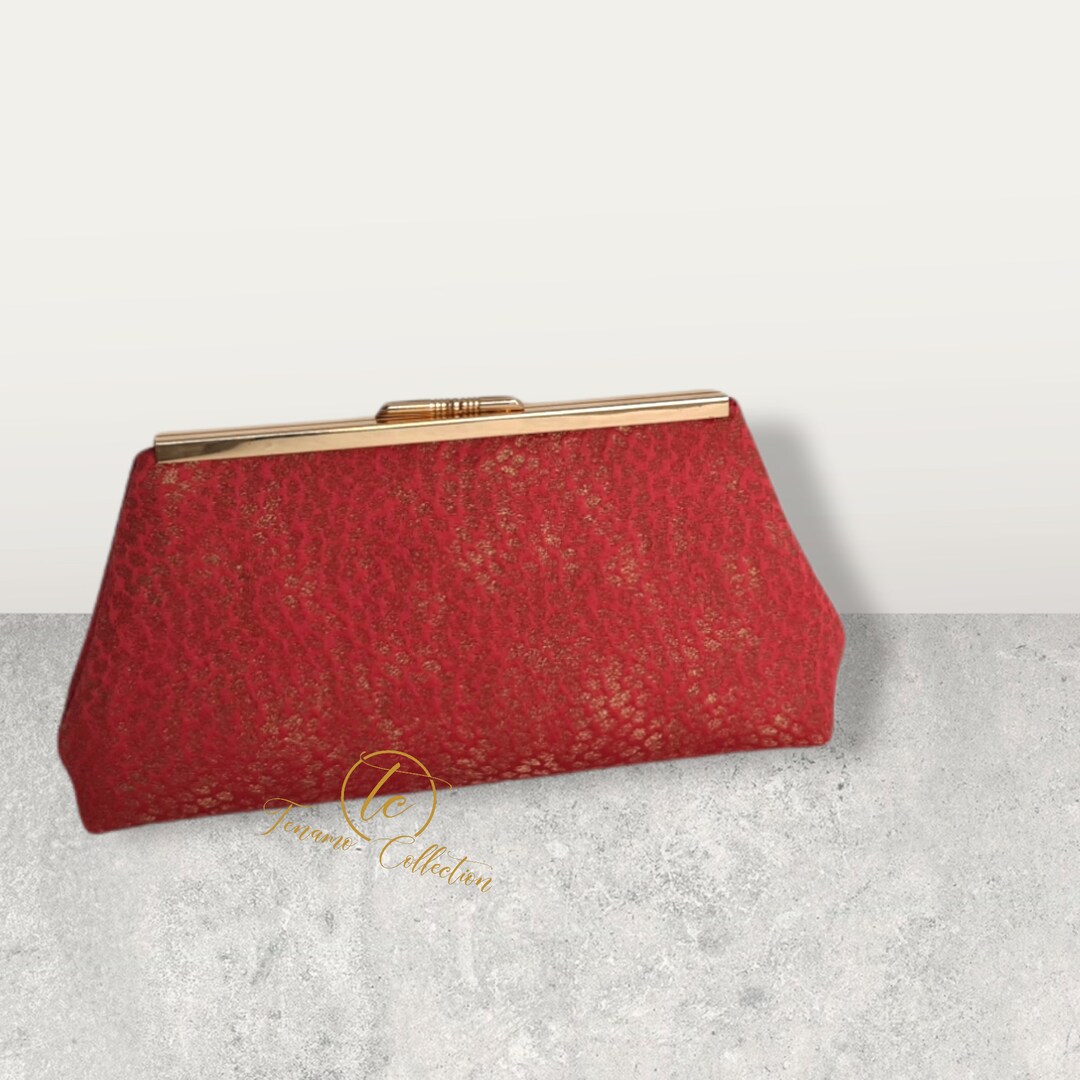 Large Modern Deep Red Clutch Bag - Etsy