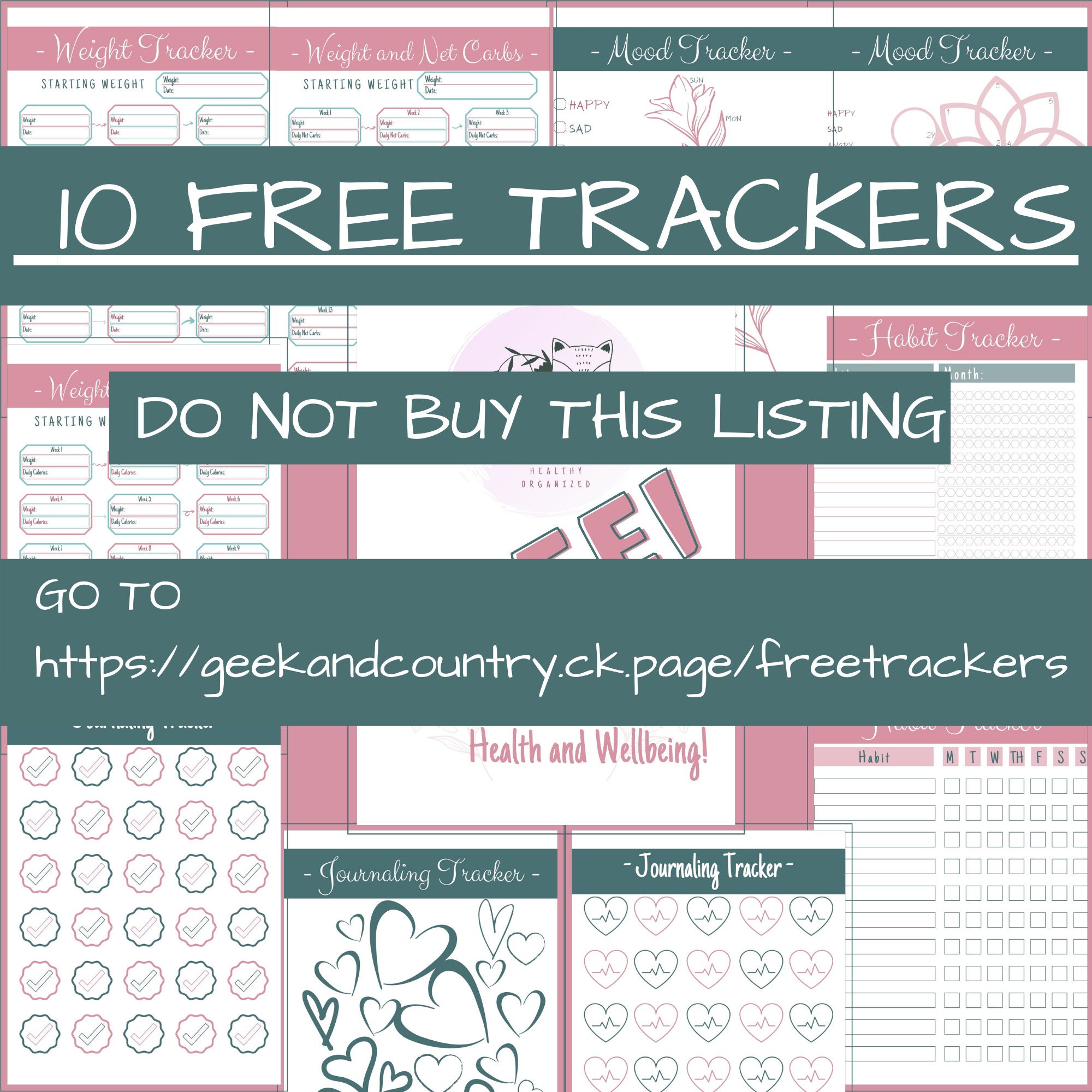 FREEBIE 10 HEALTH Trackers! Sign up at Geekandcountry.com to Get 10 ...