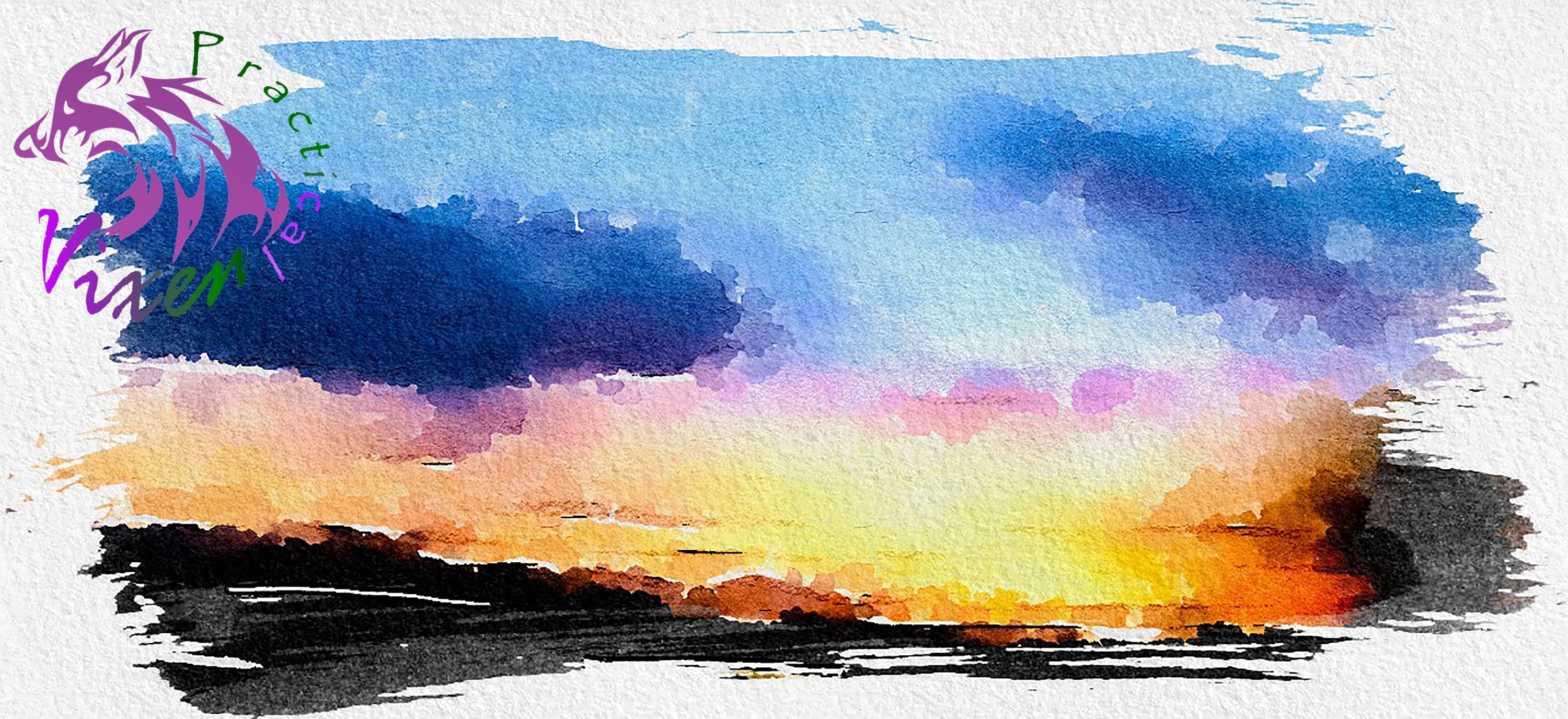 Fall Sunset Printable Wall Art Watercolor Instant Download DIY Print ...