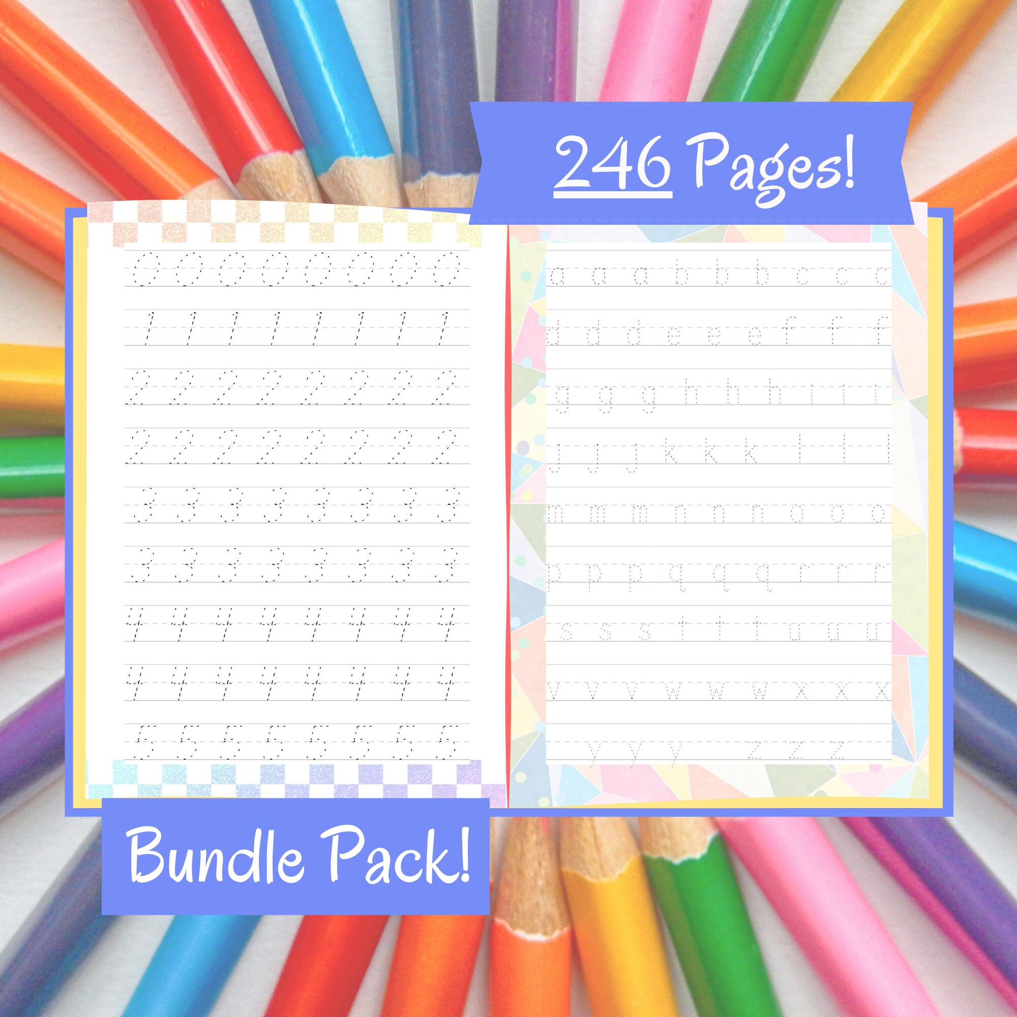 DIGITAL HANDWRITING WORKSHEETS 246 Pages Preschool Worksheets, Letter ...