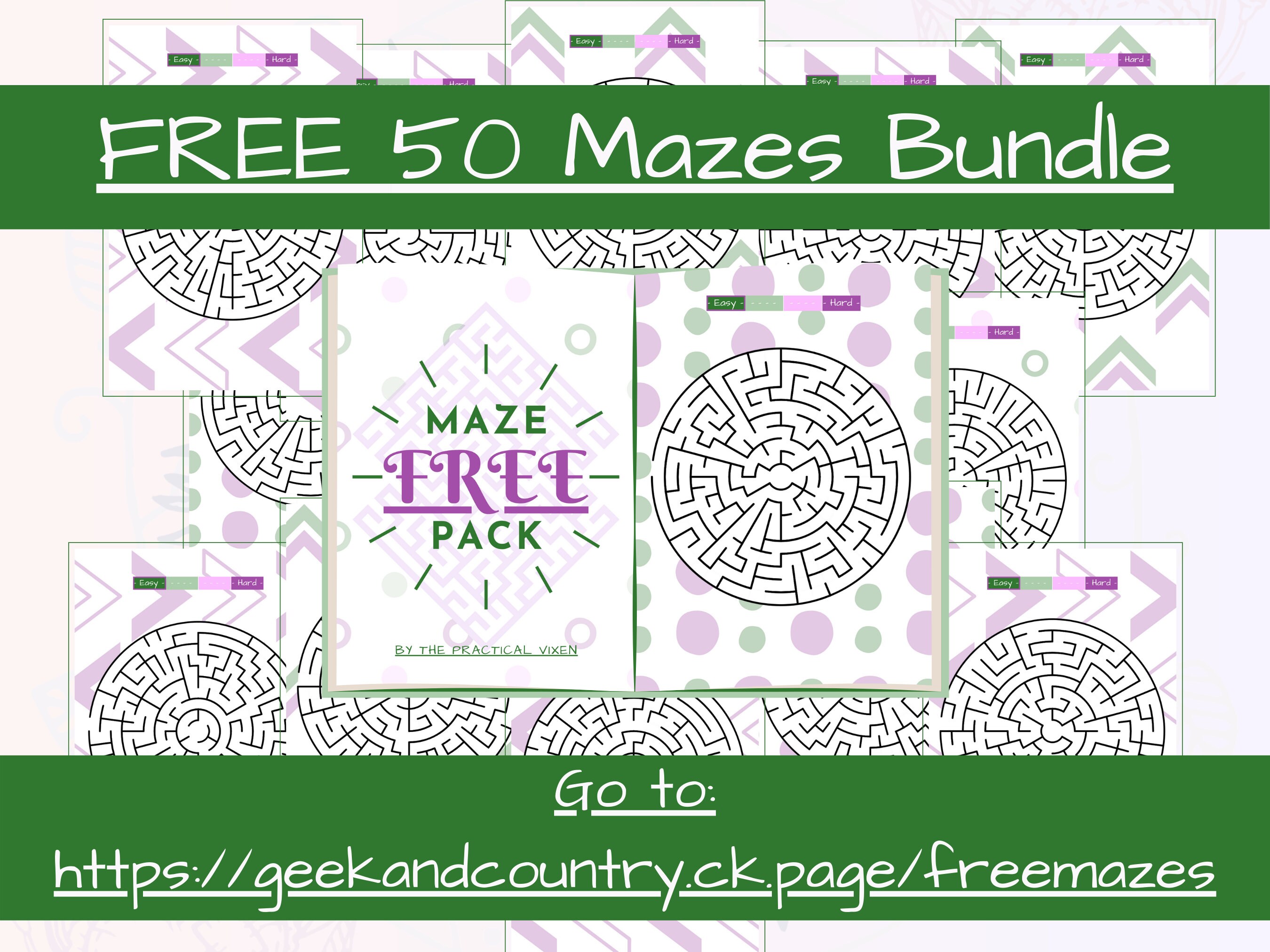DIGITAL MAZES BUNDLE, 50 Easy Mazes With 3D Crossings, Maze Bundle ...