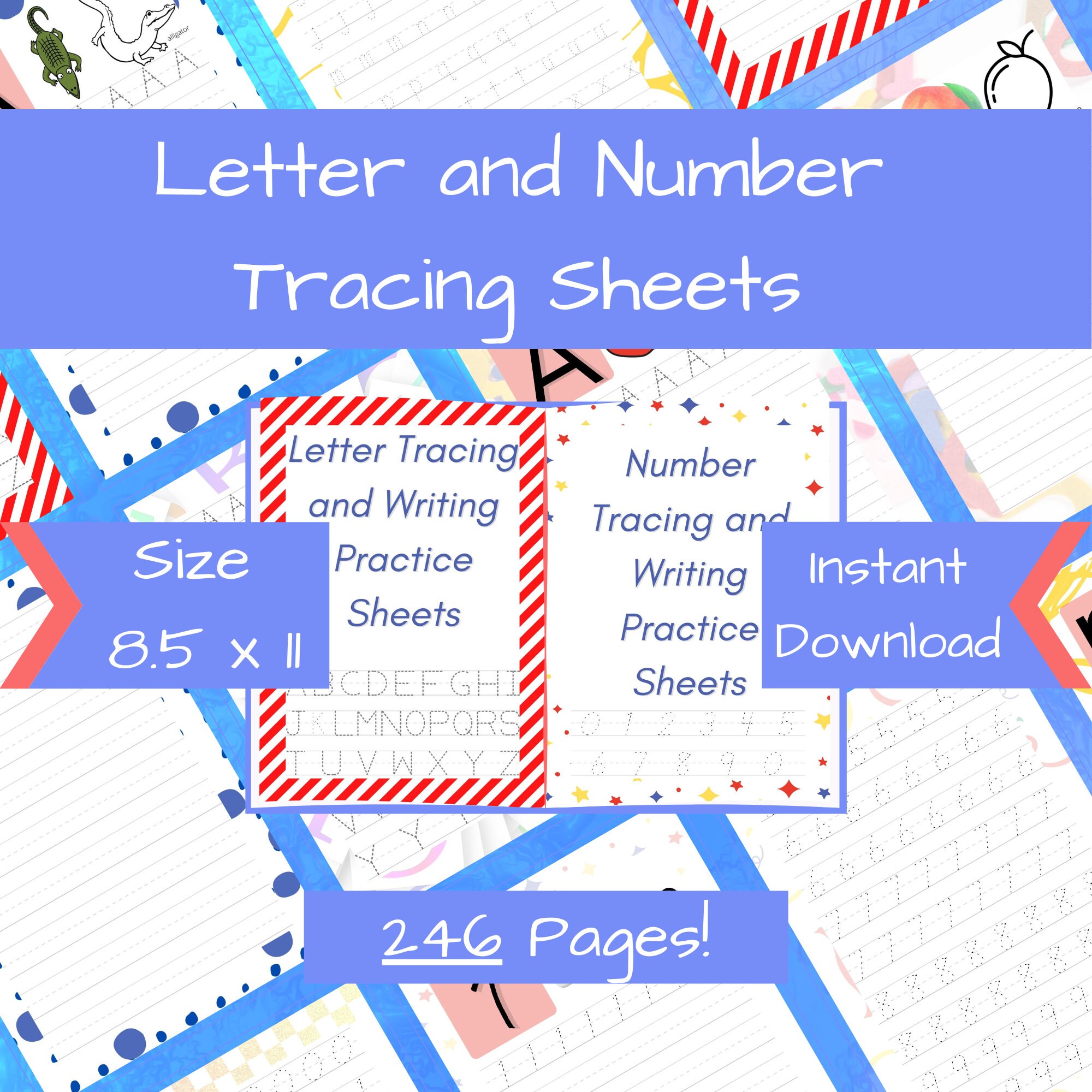 DIGITAL HANDWRITING WORKSHEETS 246 Pages Preschool Worksheets, Letter ...