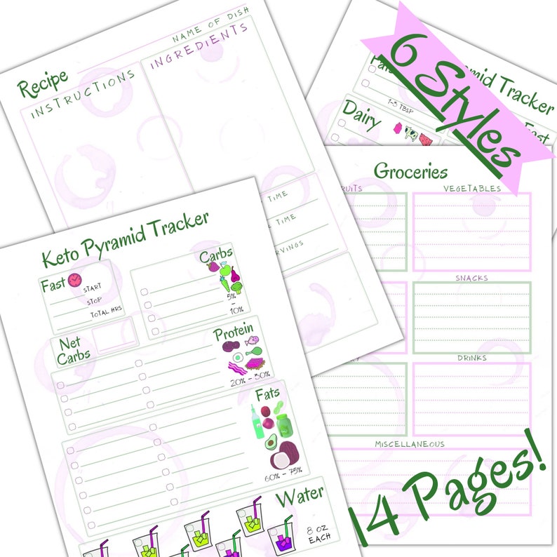 DIGITAL WEIGHT TRACKER Printable Health Bundle 14 Pages | Etsy