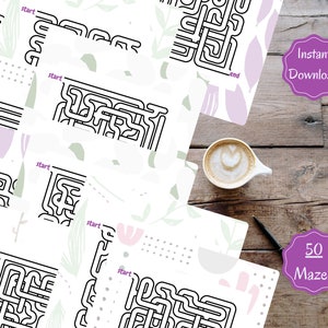 DIGITAL MAZES BUNDLE, 50 Easy Mazes With 3D Crossings, Maze Bundle ...