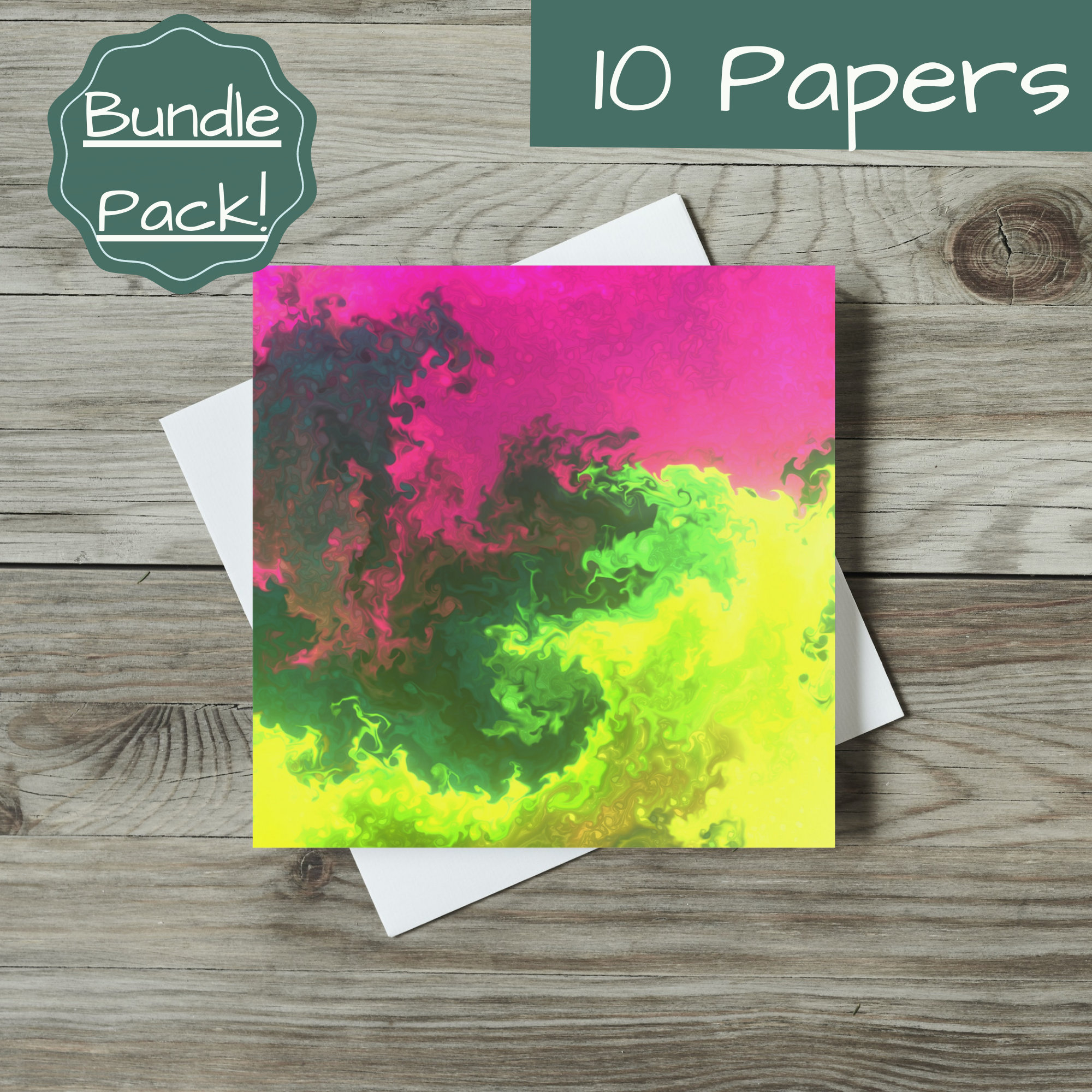 10 DIGITAL Papers FLUID ART Designs 300 D P I in Pink, Purple, and More ...