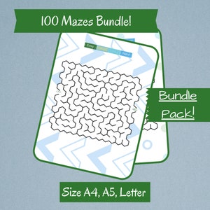 DIGITAL 100 MAZES BUNDLE, 4 Difficulty Levels, Maze Bundle, Maze Pack ...