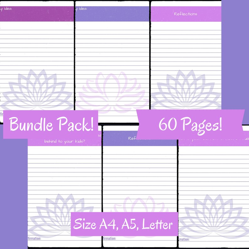 DIGITAL WELLNESS JOURNAL Printable Wellness Prompts 60 Page in Full ...