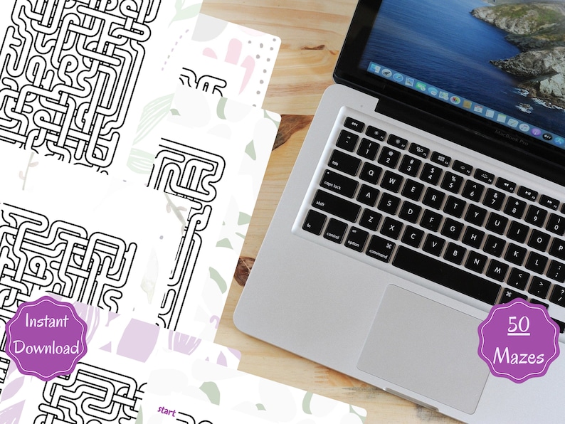 DIGITAL MAZES BUNDLE, 50 Easy Mazes With 3D Crossings, Maze Bundle ...