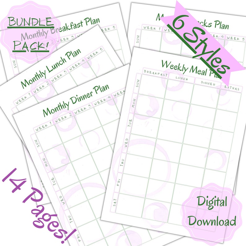 DIGITAL WEIGHT TRACKER Printable Health Bundle 14 Pages | Etsy