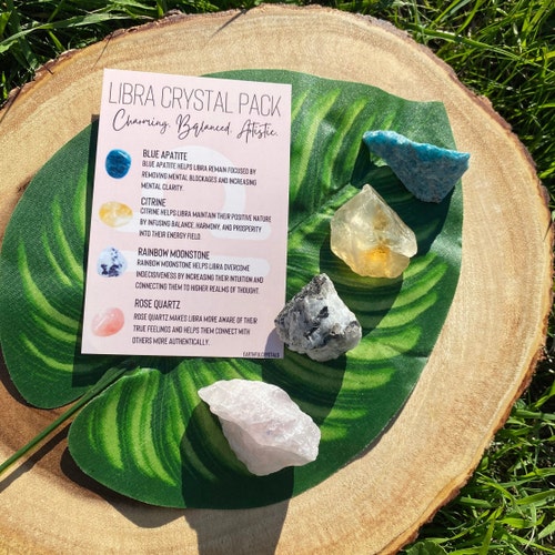 Libra Crystals Set Libra Crystals Libra Crystal Box - Etsy