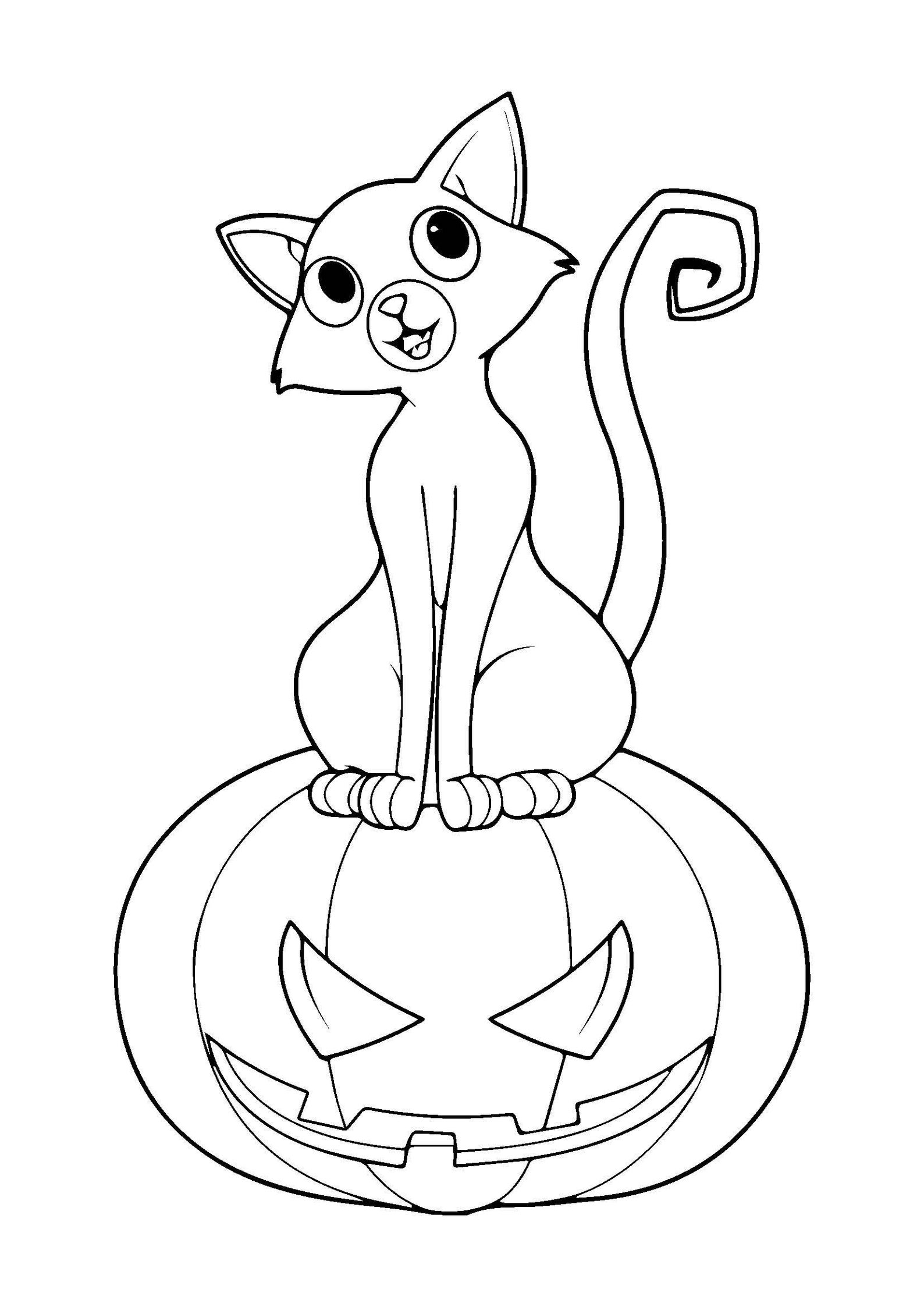 30 Simple Halloween Coloring Pages for Kids (for Download) - Etsy