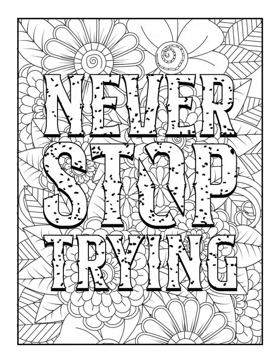 98 Motivational Coloring Pages for Digital Download | Etsy