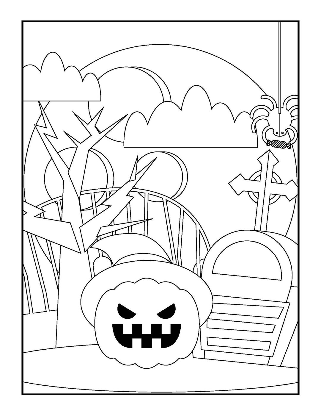 100 Halloween Coloring Pages, Word Searches and Maze Activity Book (for ...