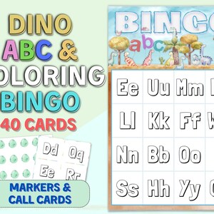 ALPHABET Games, Fun ABC Coloring Sheets, Dinosaur Bingo, Dinosaur Party ...