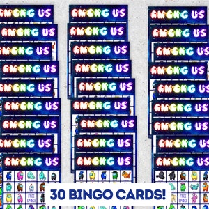 Party Bingo Among Us Birthday, Gamer Bingo, Imposter Game, Among Us ...