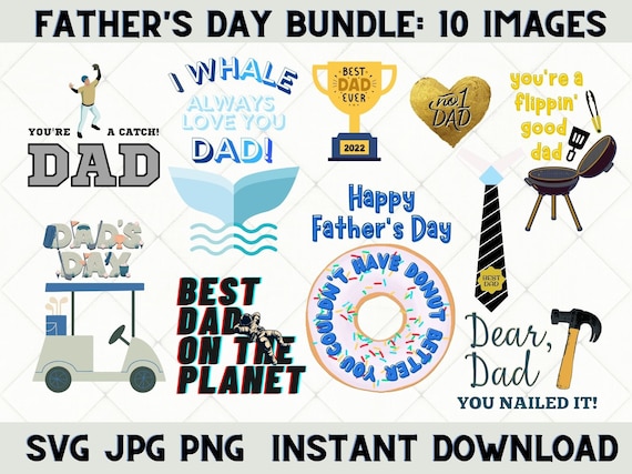 Fathers Day Clipart Bundle Father's SVG Bundle Fathers - Etsy