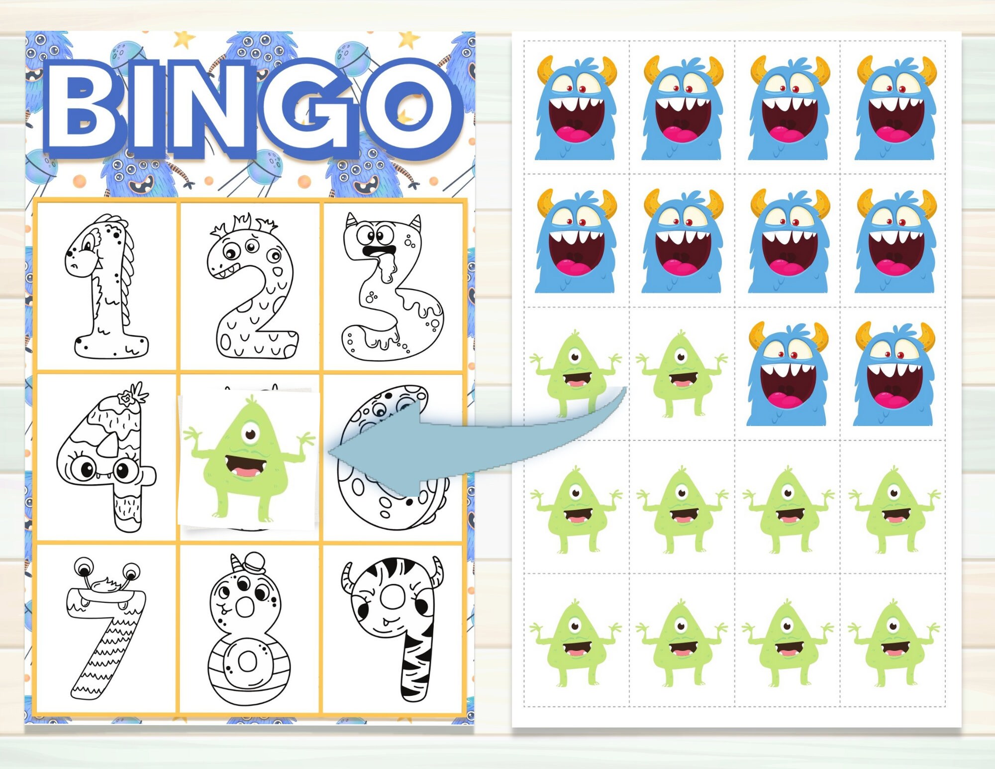 Numbers Bingo Game for Preschoolers | Birthday Party Games | Numbers ...