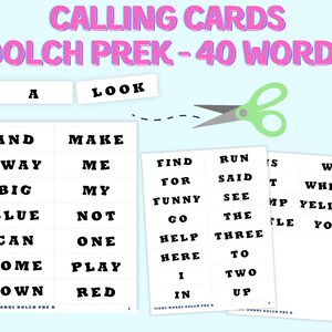 Prek Sight Word Bingo | Dolch Sight Words | Instant Download ...