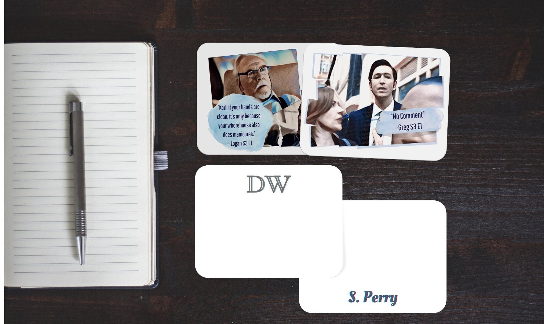 Printable Succession Card Set B / Quotes From Logan Roy , Kendall Roy ...