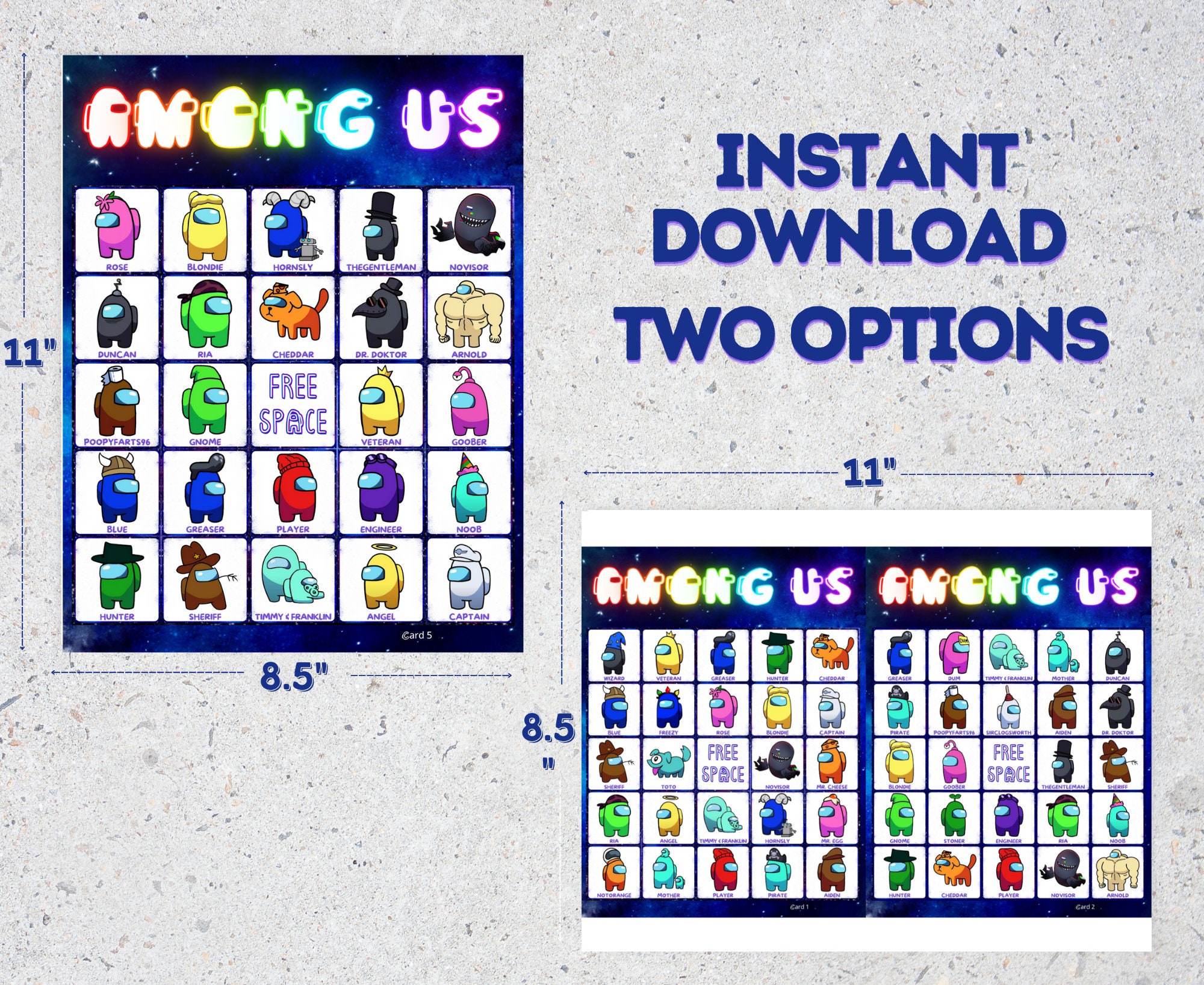 Party Bingo Among Us Birthday Gamer Bingo Imposter Game - Etsy