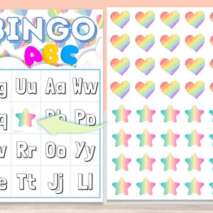 ALPHABET Games Printable, ABC Coloring, ABC Learning Sheets, Rainbow ...