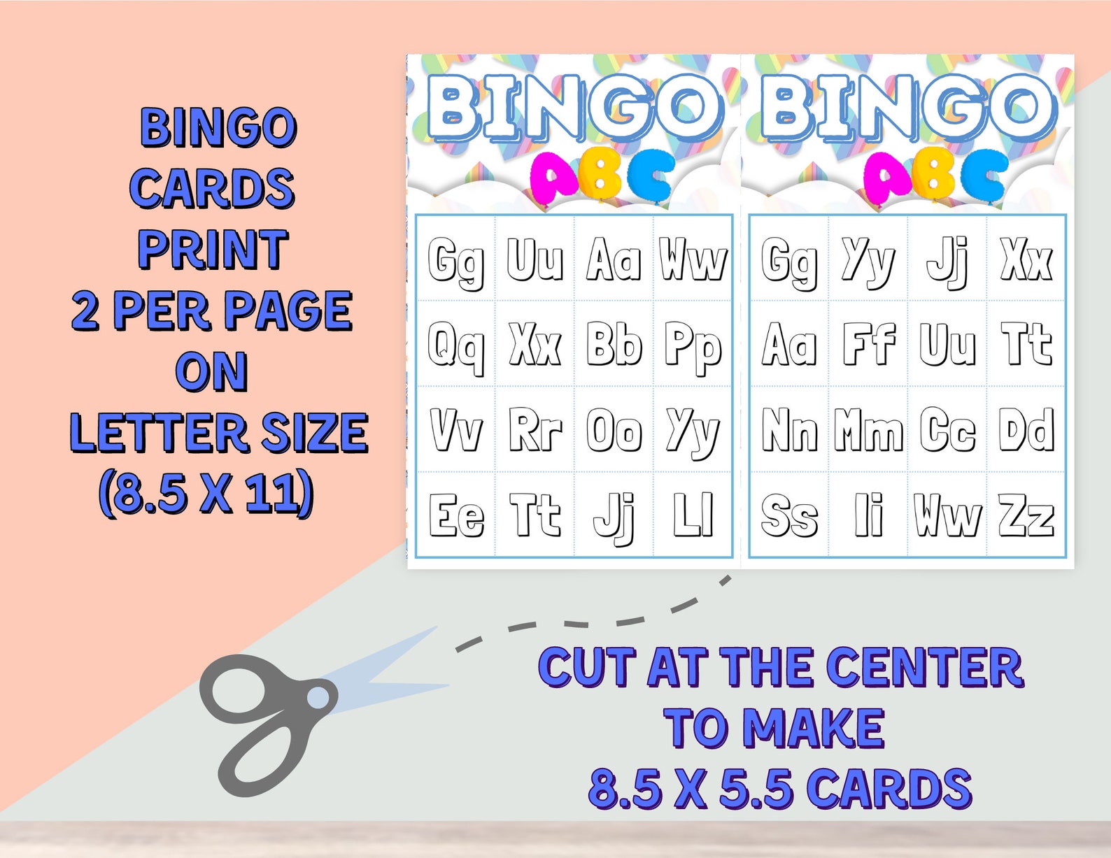 ALPHABET Games Printable, ABC Coloring, ABC Learning Sheets, Rainbow ...