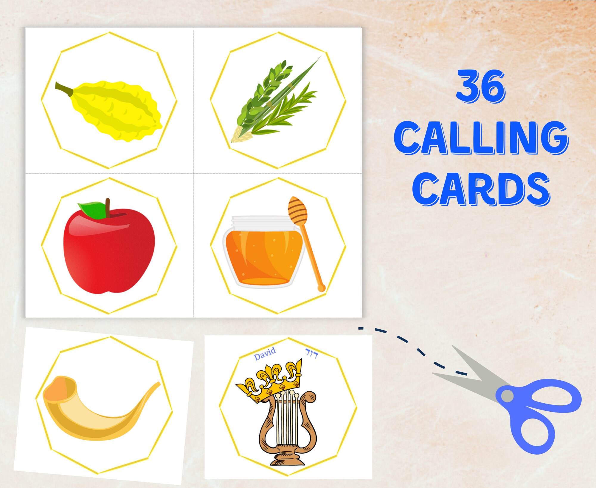 ROSH Hashanah Bingo Rosh Hoshana Games Fun Rosh Hashanah - Etsy