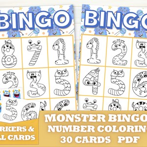 Numbers Bingo Game for Preschoolers | Birthday Party Games | Numbers ...