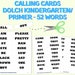 SIGHT WORD Bingo DOLCH Primer Instant Download Kindergarten Worksheet ...
